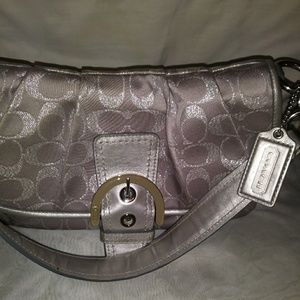 Coach | Bags | Coach Silver Medium Silver Handbag | Poshmark